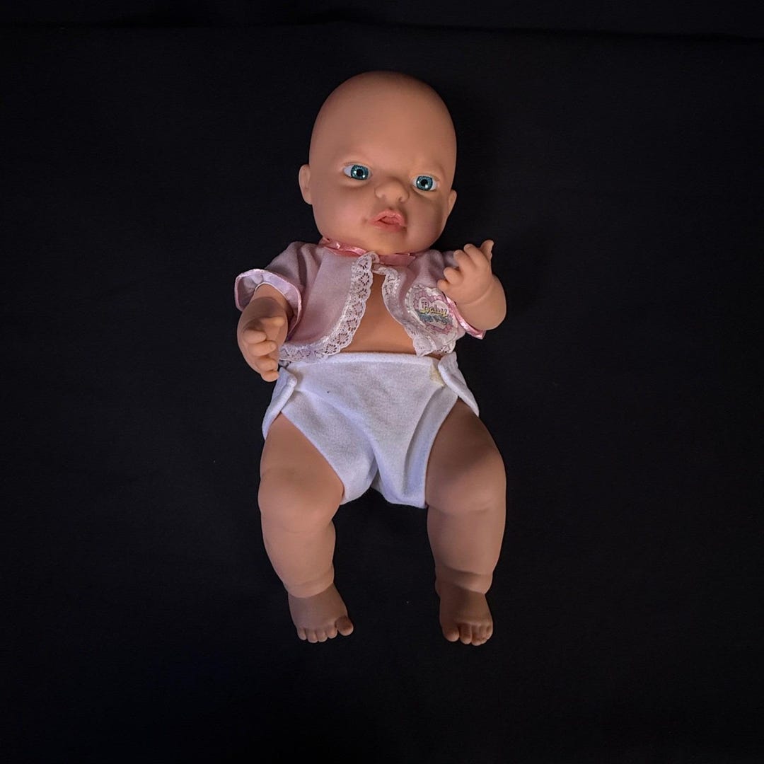 Tyco 1991 Baby Feels so Real Doll Original Top & Diaper Weighted Soft ...