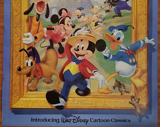 Vintage Walt Disney Cartoon Classics Poster - Etsy