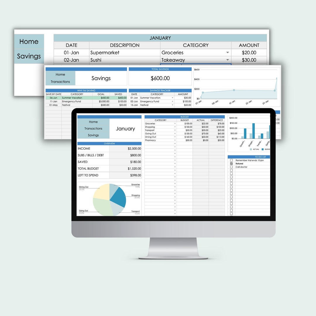 2023 Annual Budget Planner Financial Planner Budgeting Organizer ...