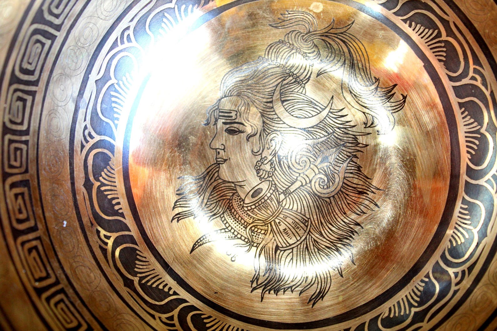 Spiritual Lord Shiva Carving 7 Inches Singing Bowl From Nepal ...