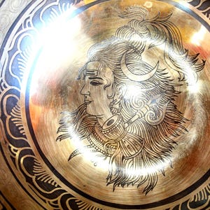 Spiritual Lord Shiva Carving 7 Inches Singing Bowl From Nepal ...
