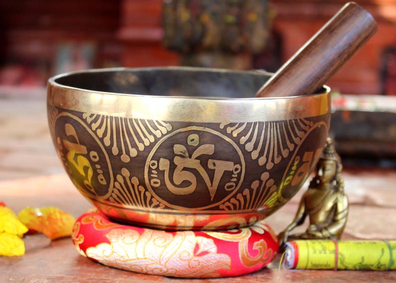 Spiritual Lord Shiva Carving 7 Inches Singing Bowl From Nepal ...