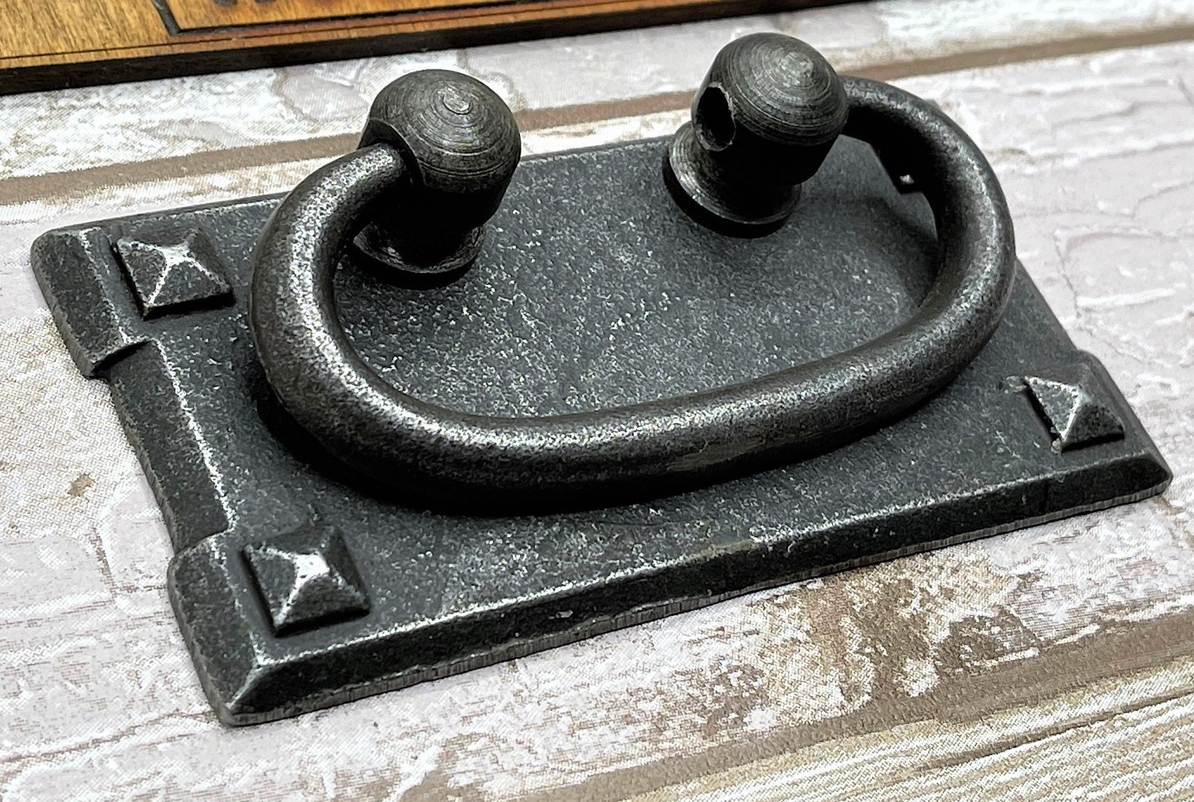 Cast Iron Cabinet Handle Antique Finish Door Handle Brackets Iron ...