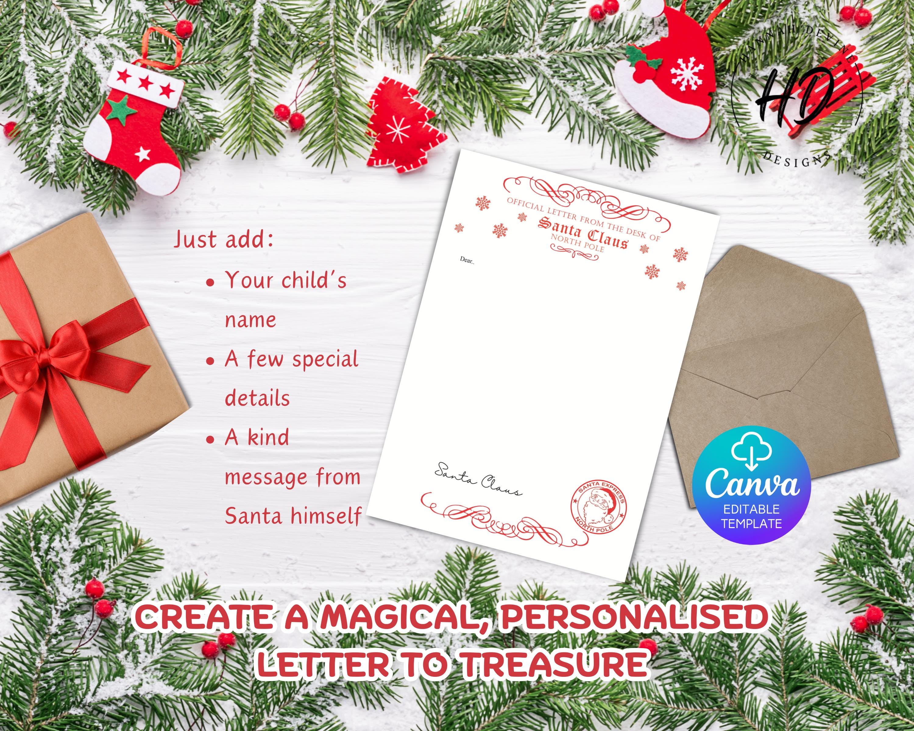 Editable Santa Letter Template: Personalised Christmas Magic (canva ...