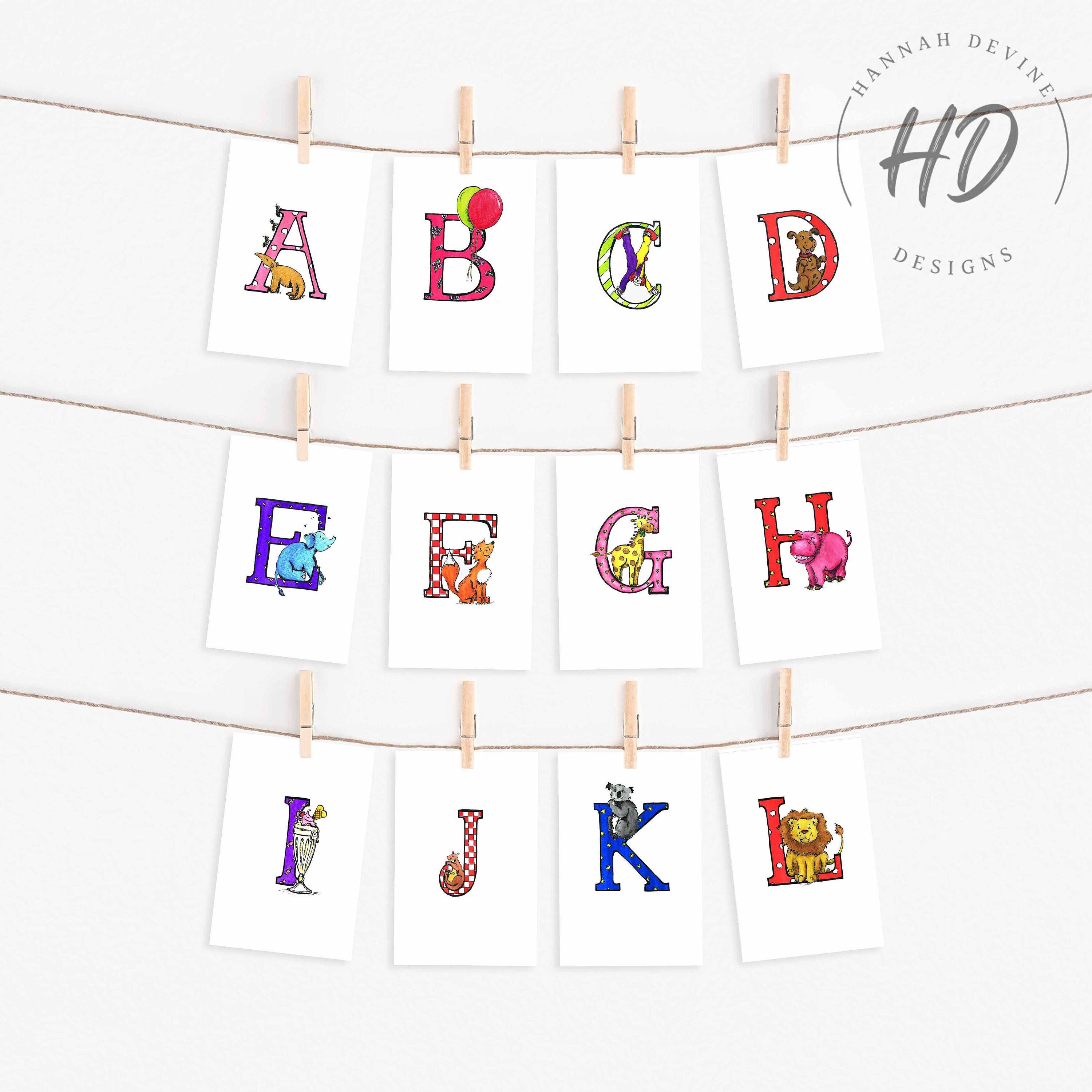 Printable Alphabet Cards Classroom Decor Toddlers Preschool - Etsy