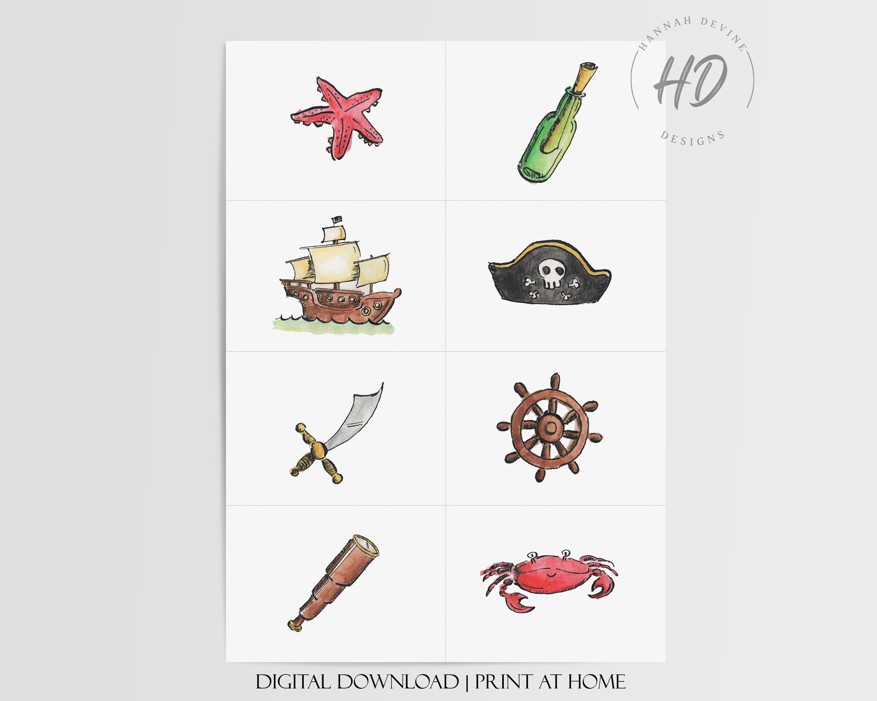Pirate Scavenger Hunt Printable Pirate Game Pirate Party Game - Etsy ...