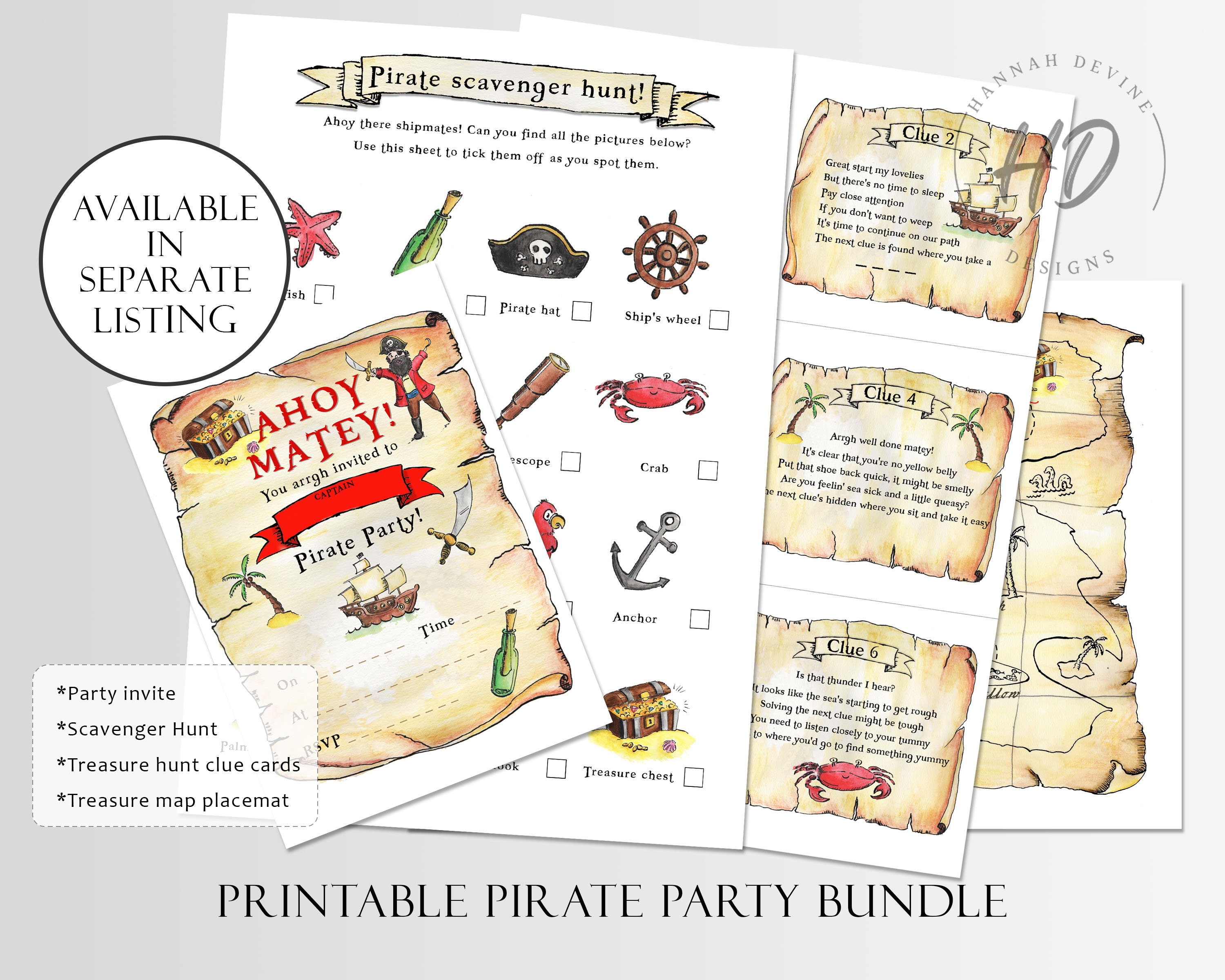 Pirate Placemat | Treasure Map Placemat | Printable Pirate Map - Etsy