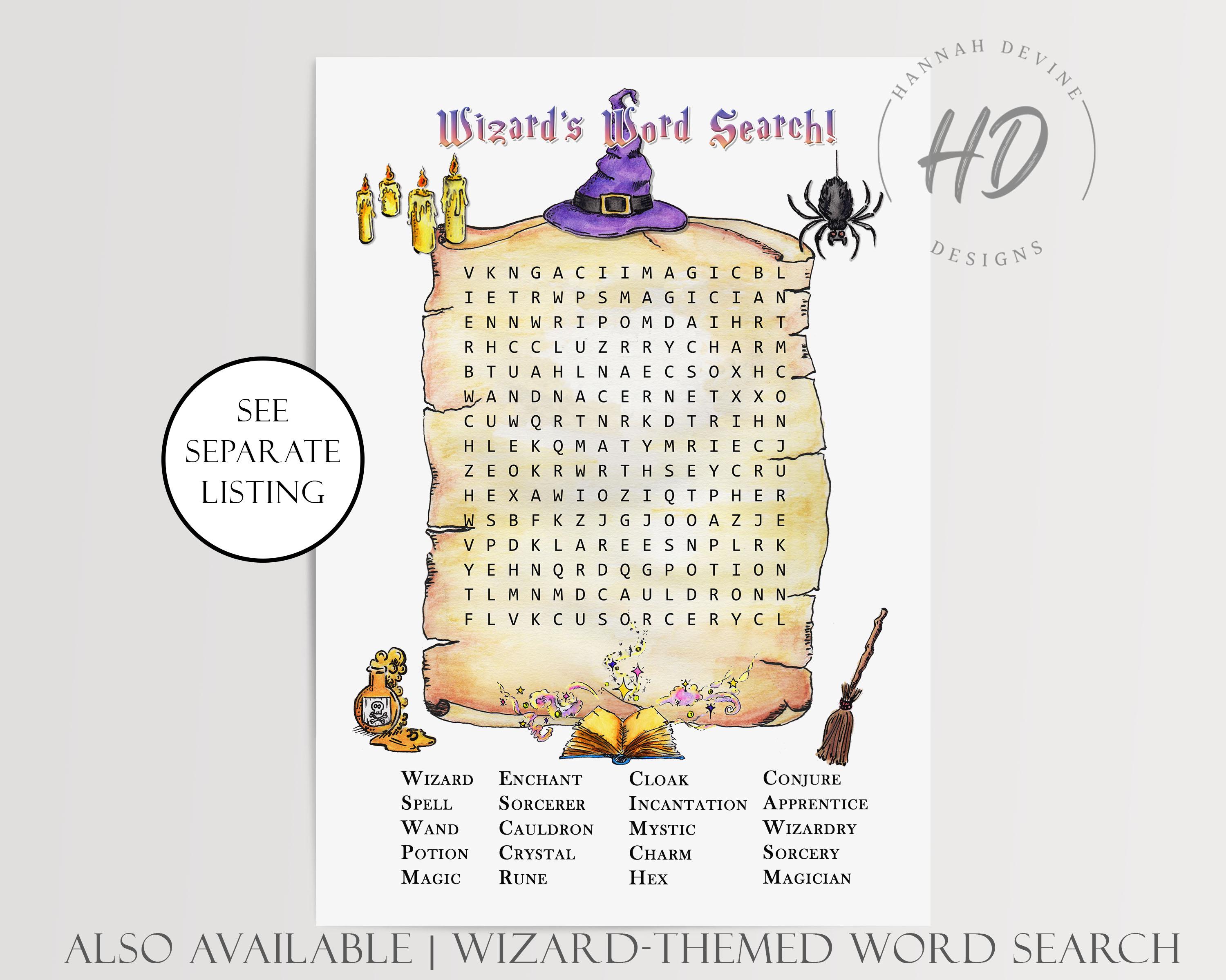 Wizard Treasure Hunt Clues: Magical Printable Quest (digital Download ...