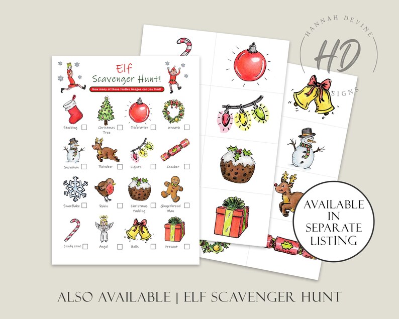 Christmas Light Scavenger Hunt | Printable Christmas Game | Outdoor ...