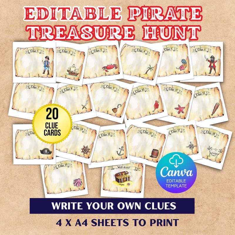 Pirate Map Clues - Etsy