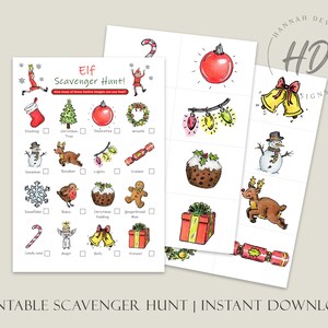 Printable Christmas Elf Activity Pack: Treasure & Scavenger Hunts ...