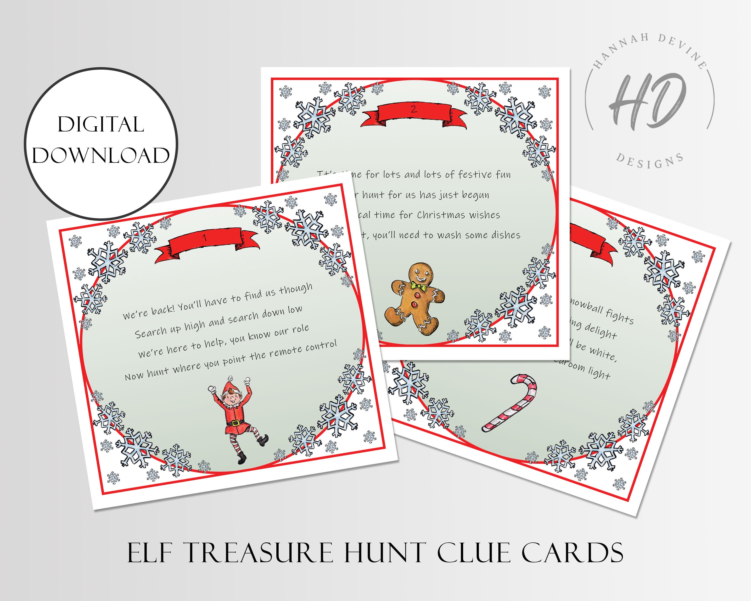 Printable Elf Treasure Hunt Game (for Multiple Elves) - Instant ...