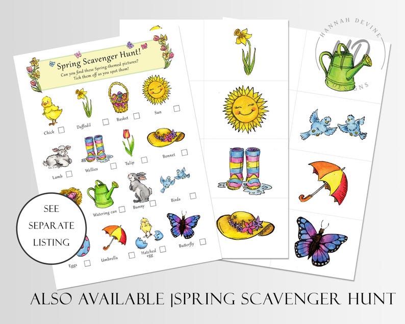 Spring Treasure Hunt Clue Card Template - 18 Clue Cards | Printable A4 ...