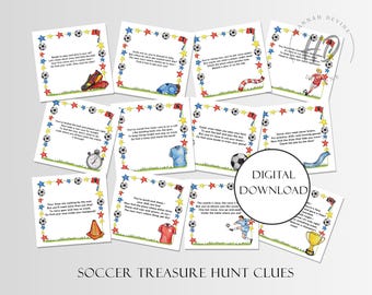 Soccer Scavenger Hunt for Kids, Football Treasure Hunt and Football ...
