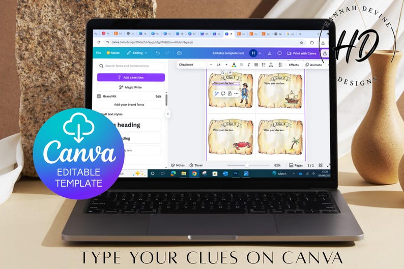 Printable Pirate Treasure Hunt Clues: Editable Kids Adventure Game ...