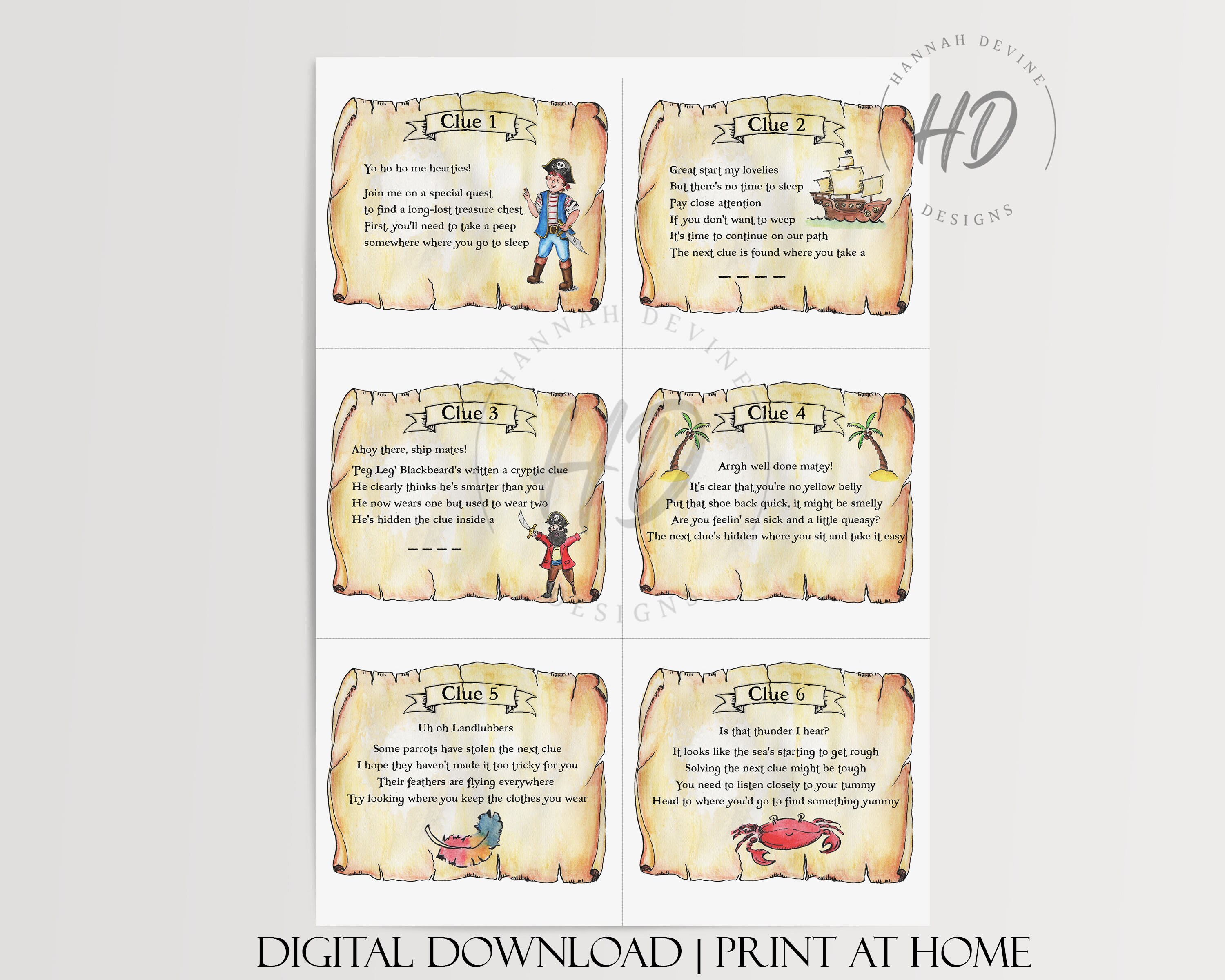 Pirate Treasure Hunt Clues Pirate Treasure Hunt Ideas | Pirate