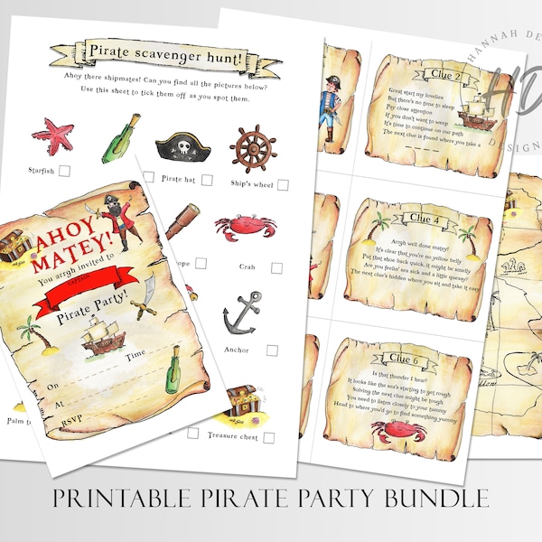 Pirate Treasure Hunt - Etsy