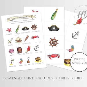 Pirate Scavenger Hunt Printable | Fun Treasure Hunt Game for Kids ...