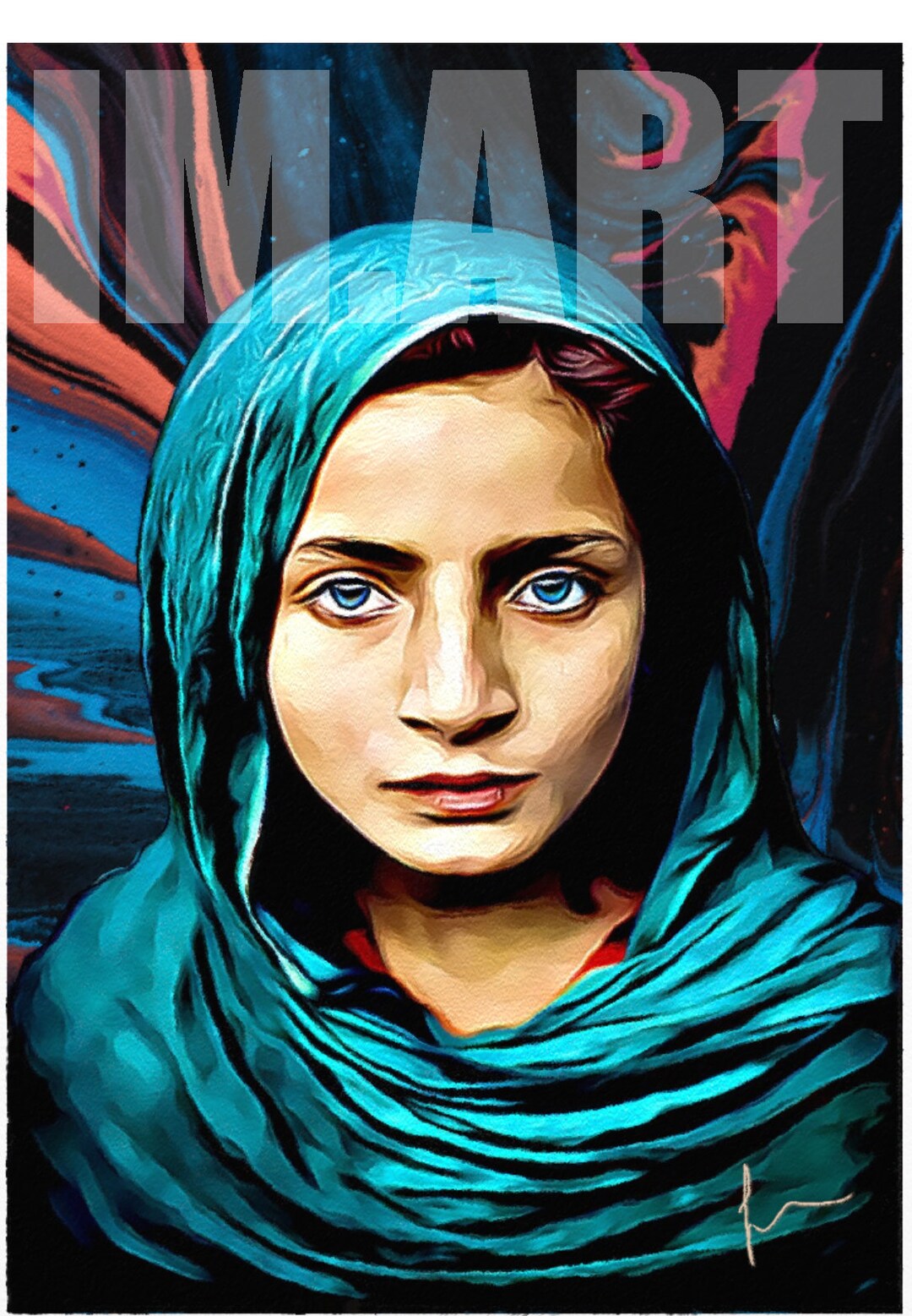 Refugee Girl Crisis Digital Painting - Abstract Artwork - Etsy