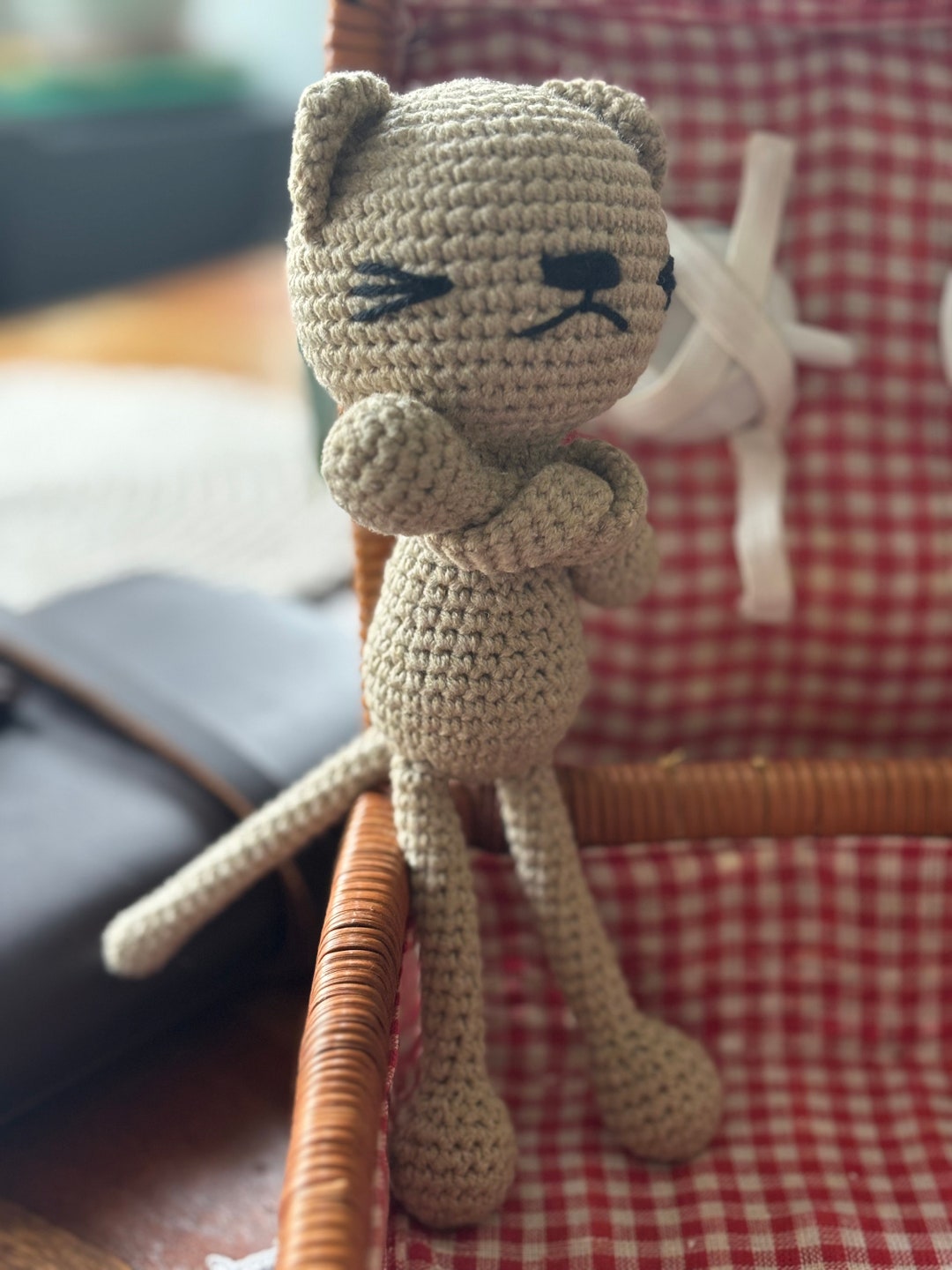 Crochet Grumpy Cat, Amigurumi Cat, Grumpy Cat Toy, Brown Cat Toy ...