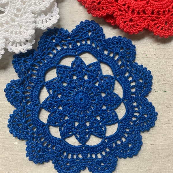 Blue Doilies - Etsy