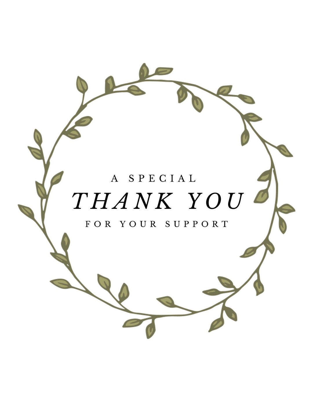 Simple Thank You Card Etsy Simple Thank You Card Etsy