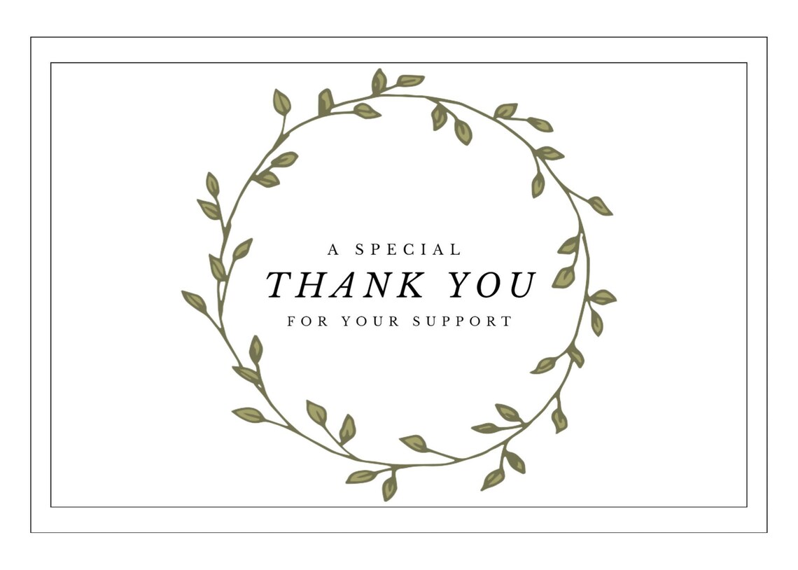 Simple Thank You Card - Etsy
