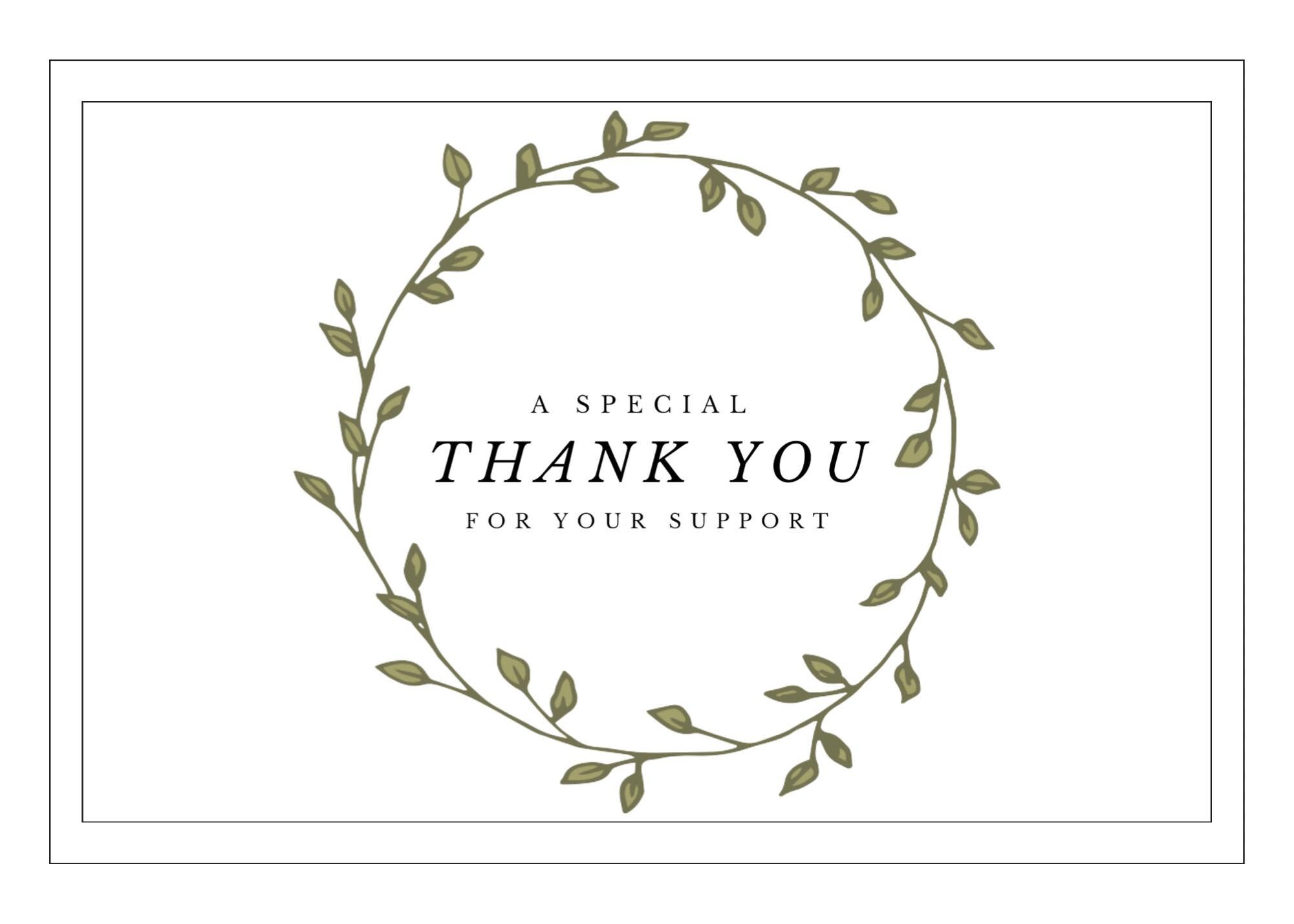 Simple Thank You Card - Etsy