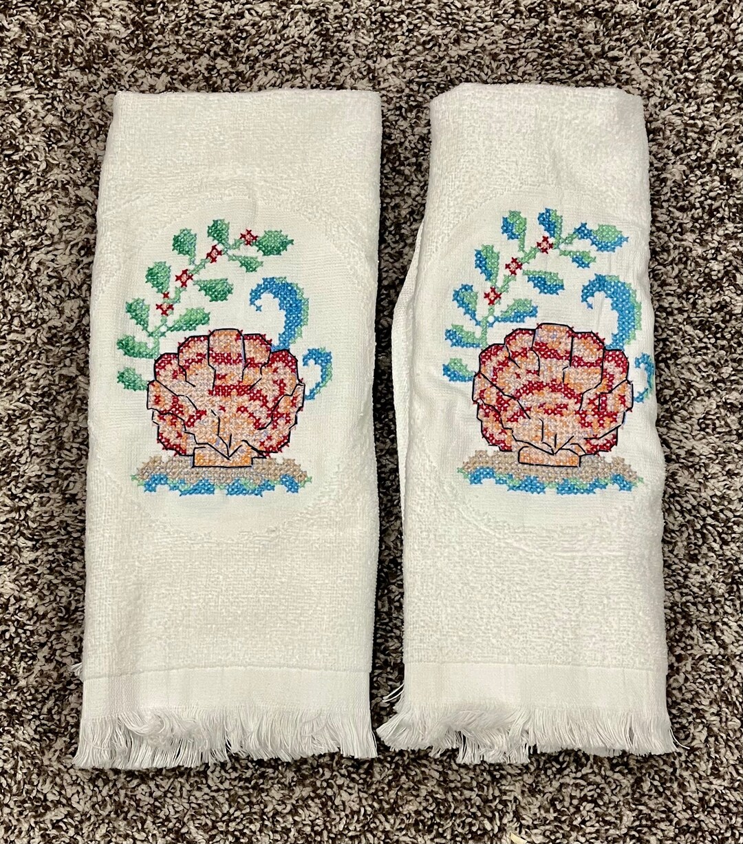 Scallop Hand Towels - Etsy