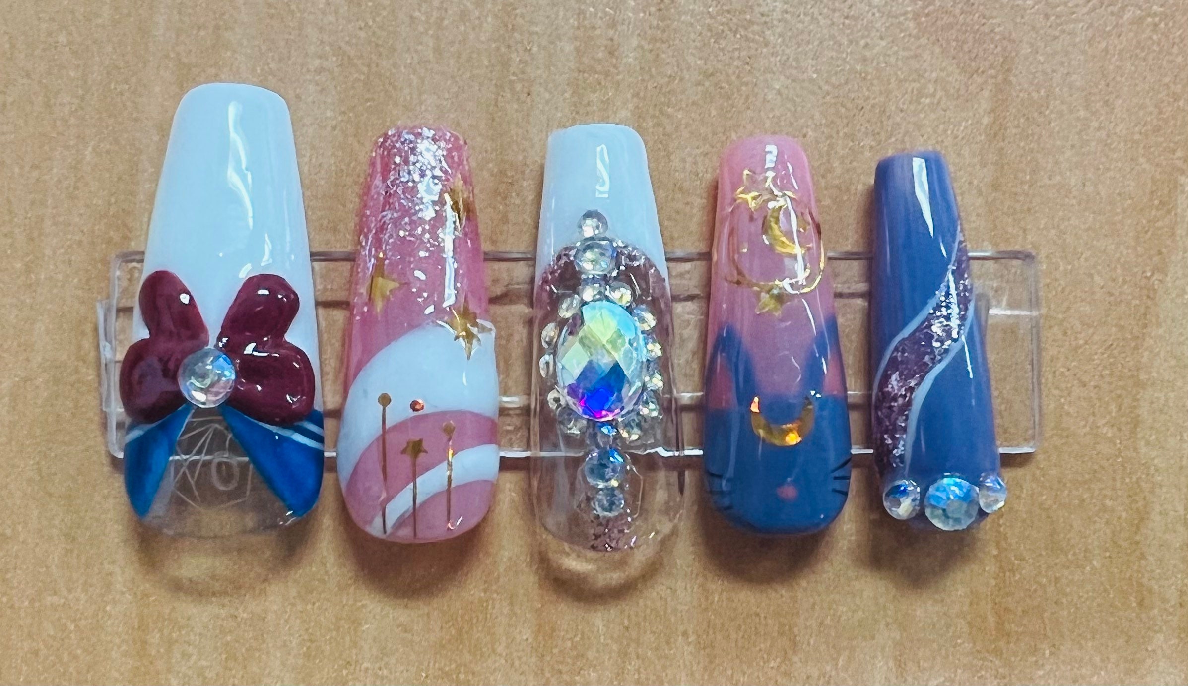 Handmade Sailor Moon Usagi Gel X Press-on Nails With Gel - Etsy