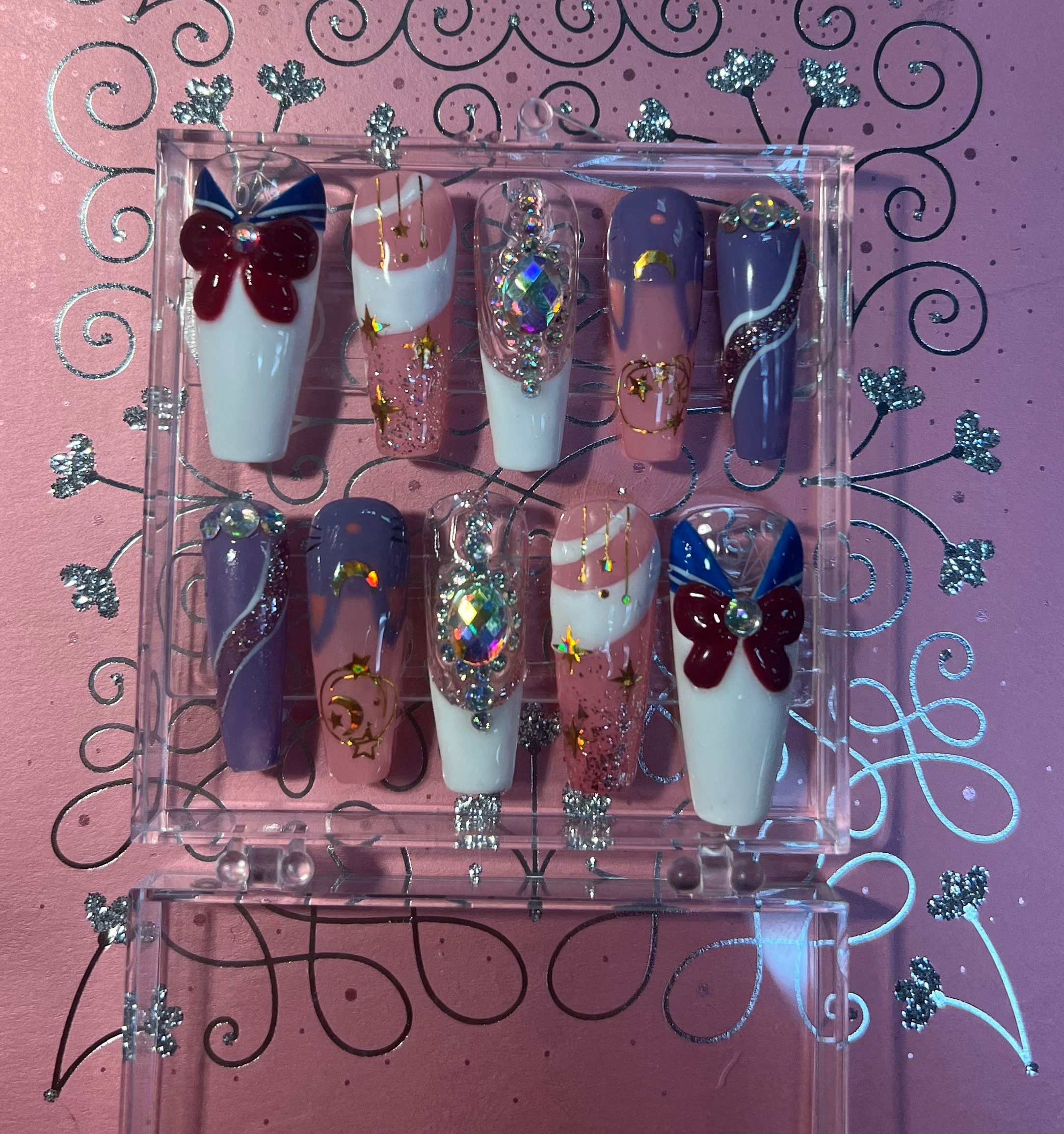 Handmade Sailor Moon Usagi Gel X Press-on Nails With Gel - Etsy