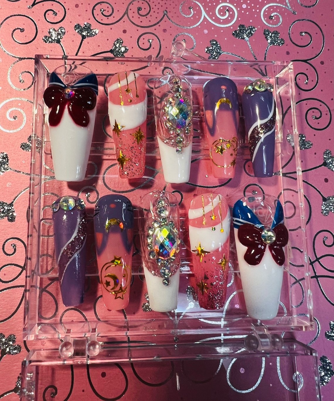 Handmade Sailor Moon Usagi Gel X Press-on Nails With Gel - Etsy