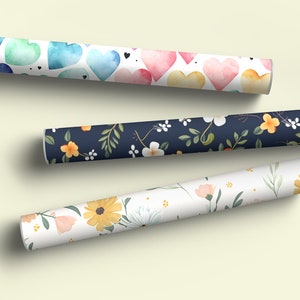 Triple Paper Roll Display Mockup, Editable Set of Paper Rolls Mockup ...