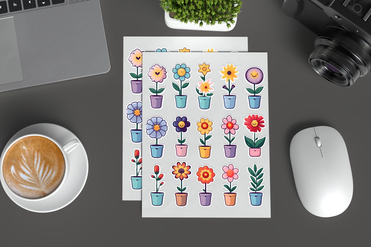 Stickers Sheet Editable Mockup Psd and Jpg Realistic Stickers - Etsy
