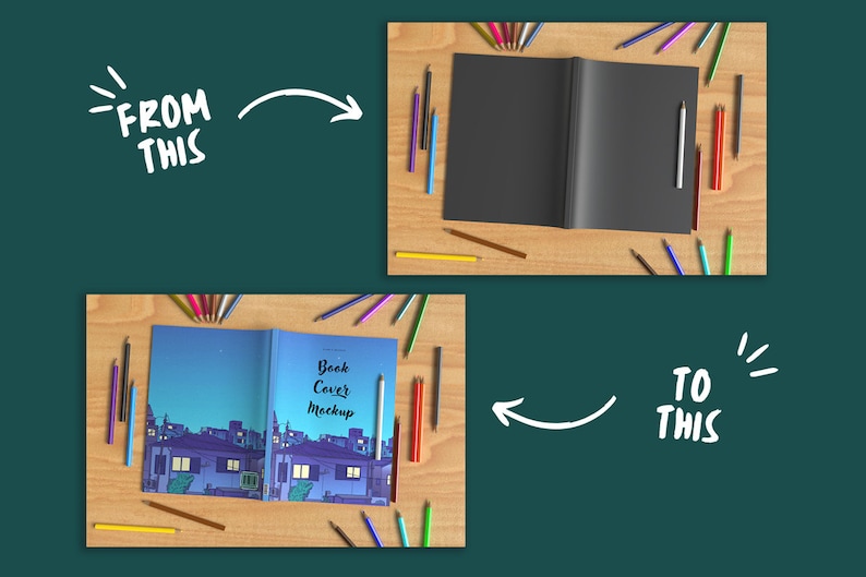 Coloring Book Front and Back Cover Mockup PSD and JPG Front - Etsy