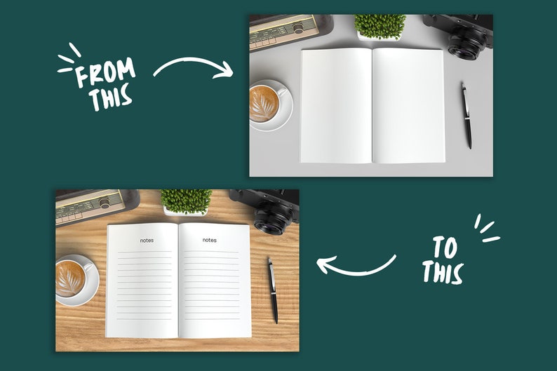 Open Book Presentation Mockup Psd and Jpg Book Mockup With - Etsy