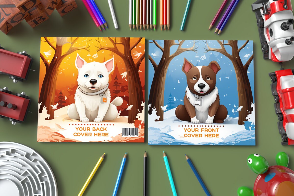 Square Coloring Book Mockup for Kids Colorful Kid Coloring - Etsy Australia