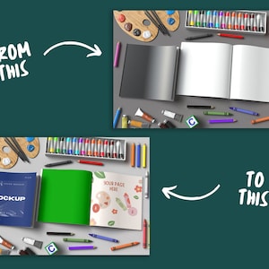 Square Open and Closed Coloring Book Mockup, Open and Closed Coloring ...