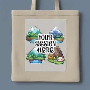DTF Transfer Tote Bag Mockup, DTF Transfer Sheet Design Mockup ...