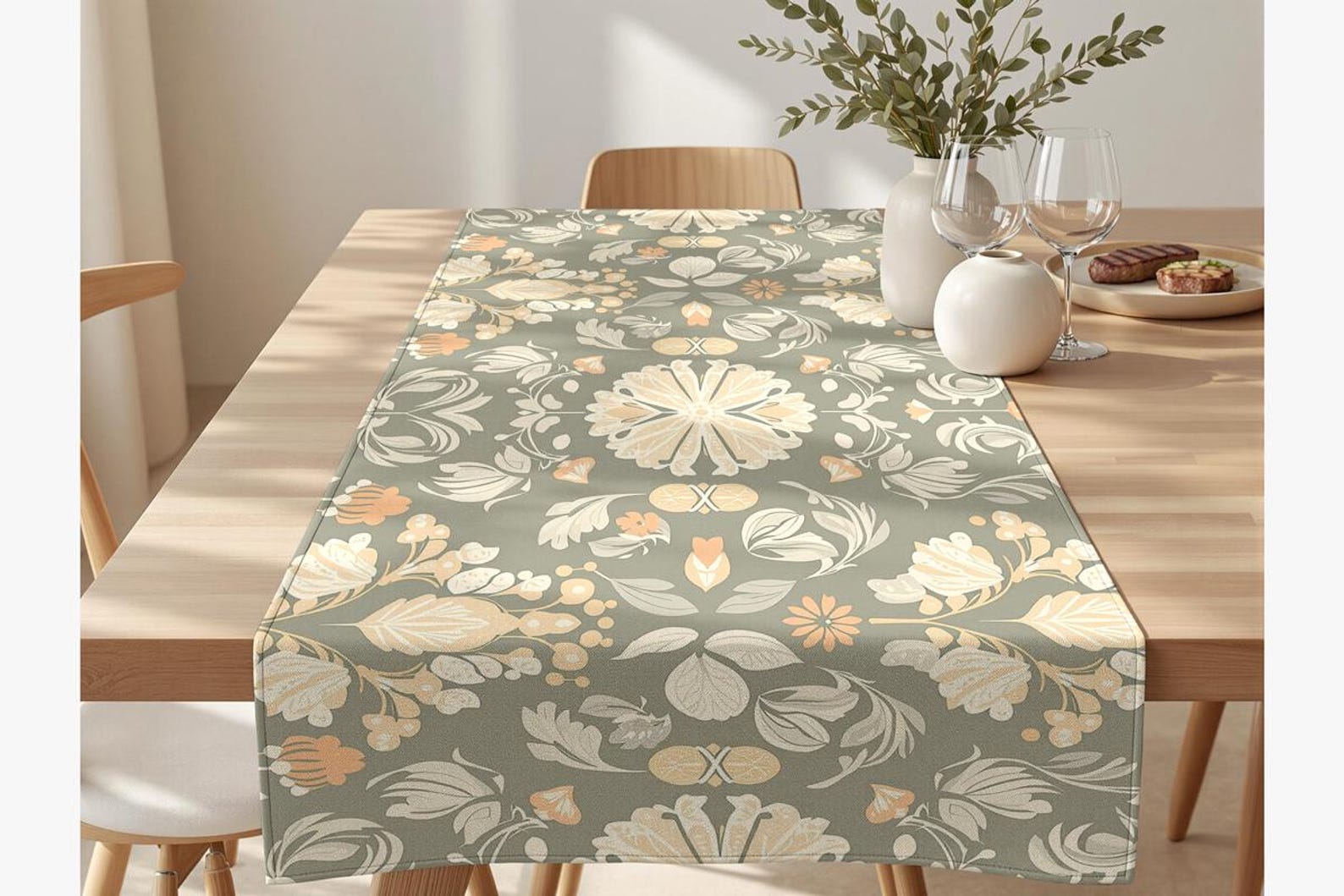 Table Runner and Tableclothe Mockup Bundle, Table Runner Mockup Bundle ...