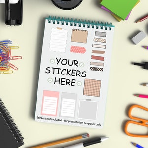 Planner Stickers Mockup Psd and Jpg, Planner Sticker Design Template ...