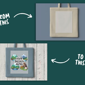 DTF Transfer Tote Bag Mockup, DTF Transfer Sheet Design Mockup ...