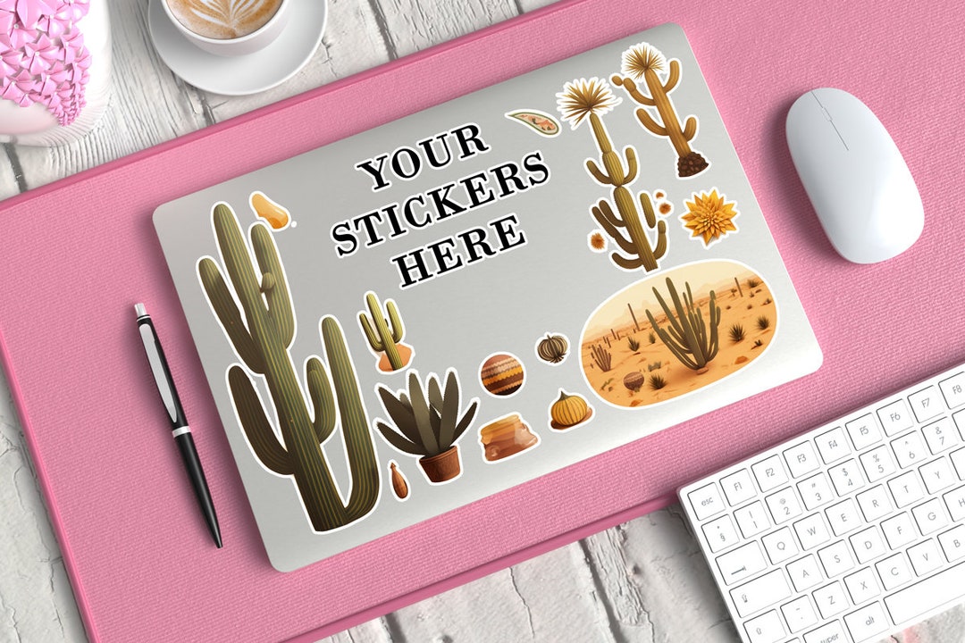 Closed Laptop Stickers Psd Mockup Psd and Jpg, PC Stickers Mockup ...