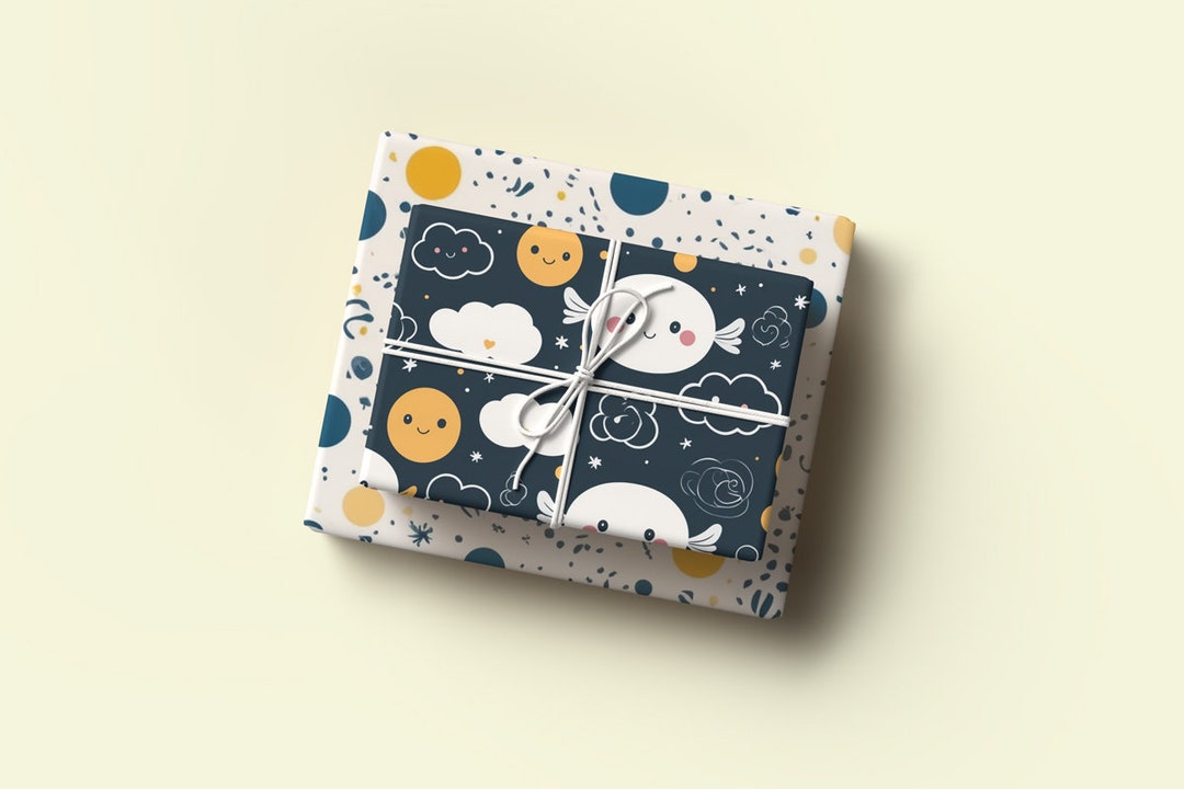 Stacked Gift Wrapping Paper Mockup, Mockup for Gift Wrapping, Modern ...