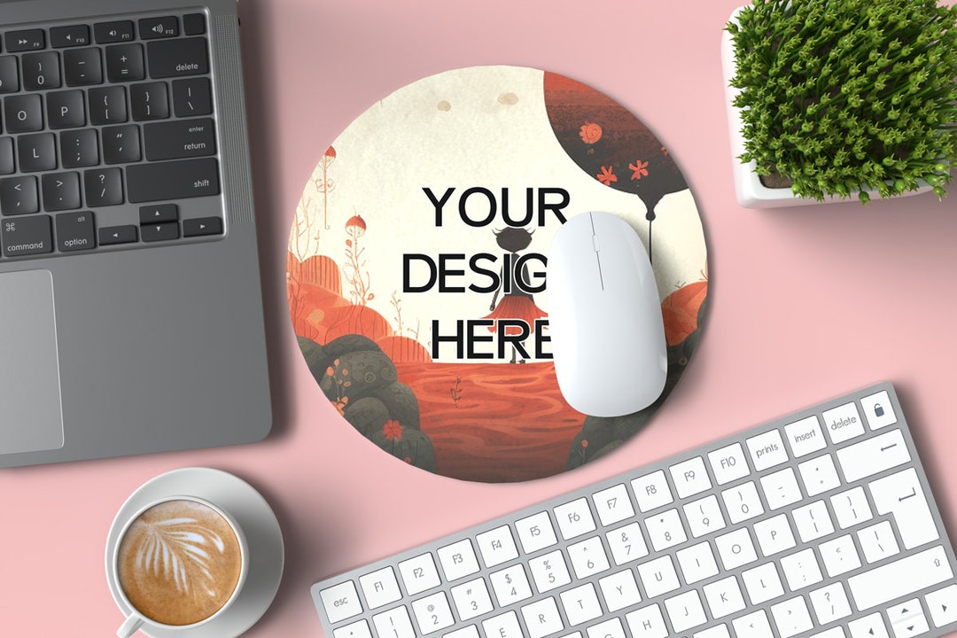 Round Mouse Pad Mockup Psd and Jpg, Editable Mousepad Mockup, Mouse Pad ...