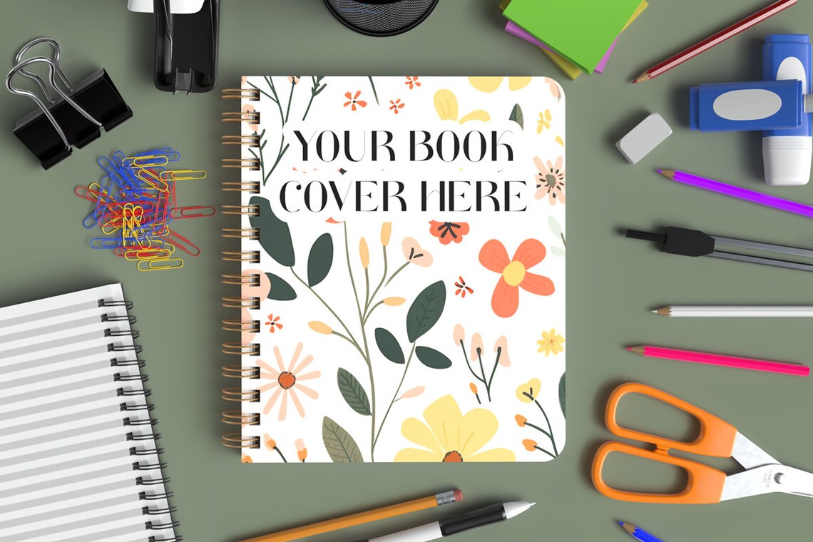 Stickers Mockup Display of Spiral Book Sticker Presentation - Etsy