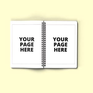 A4 Spiral Notebook Mockup PSD: Open & Closed Views (digital Download ...