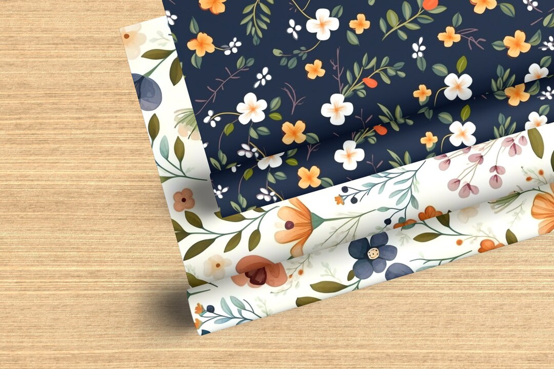 Top View Two Wrapping Paper Rolls Mockup Psd and Jpg, Digital Patterns ...