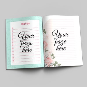 Open Book Mockup 8.5 X 11 Inch Psd and Jpg, Open Empty Book Mockup ...