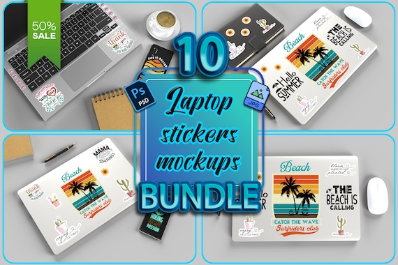 Stickers Mockup Bundle Sticker Pack Mockup Sticker Sheet - Etsy